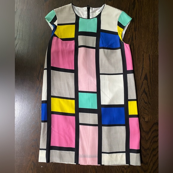 kate spade | Dresses | Kate Spade Silk Geometric Print Dress M | Poshmark